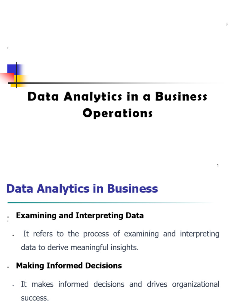 5-Data Analytics in A Business Operations and BI Marketing Models | PDF ...