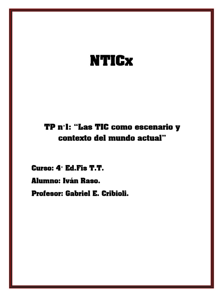 NTICx TP n°1 | PDF | Tecnología de información y comunicaciones | Información