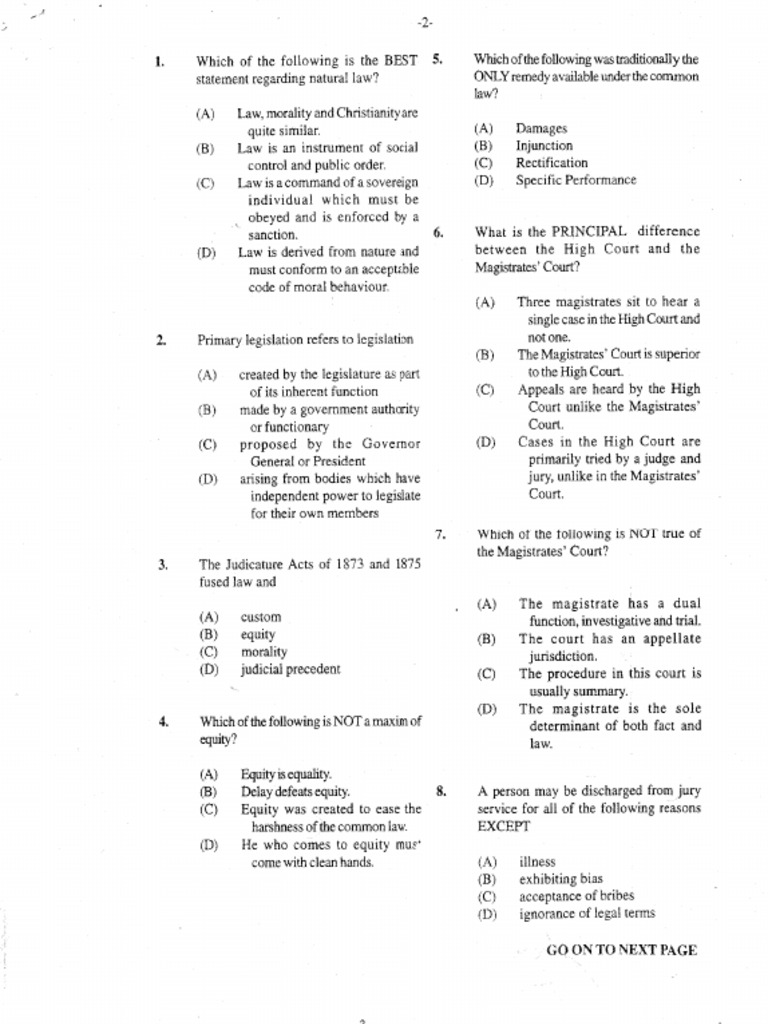 Law Unit 1 P01 | PDF
