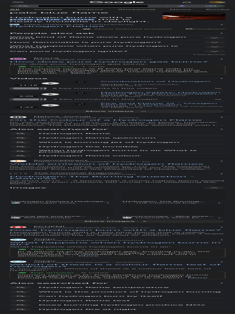What Flame Does Pure Hydrogen Burn - Google Search | PDF | Hydrogen ...