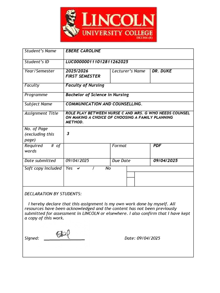 Nurse C Assignment load | PDF | Sexually Transmitted Infection | Human ...