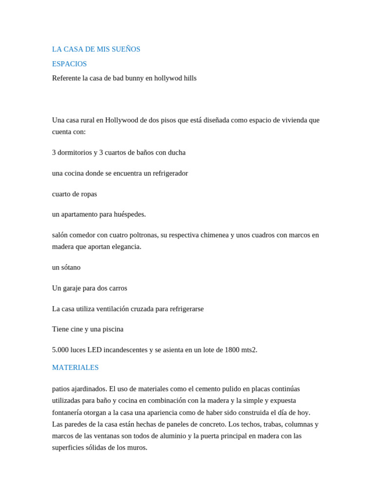 La Casa de Mis Sueños | PDF