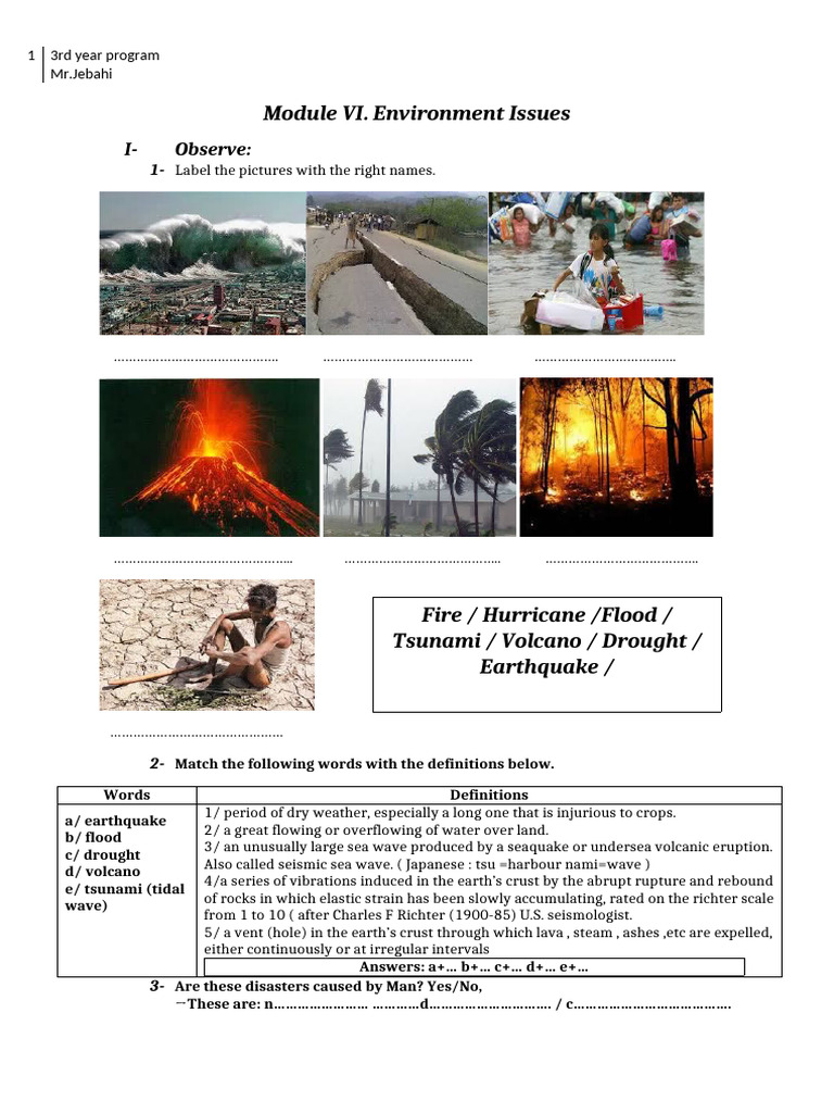 Module VI environment issues sec1 and 3 | PDF | Volcano | Earthquakes