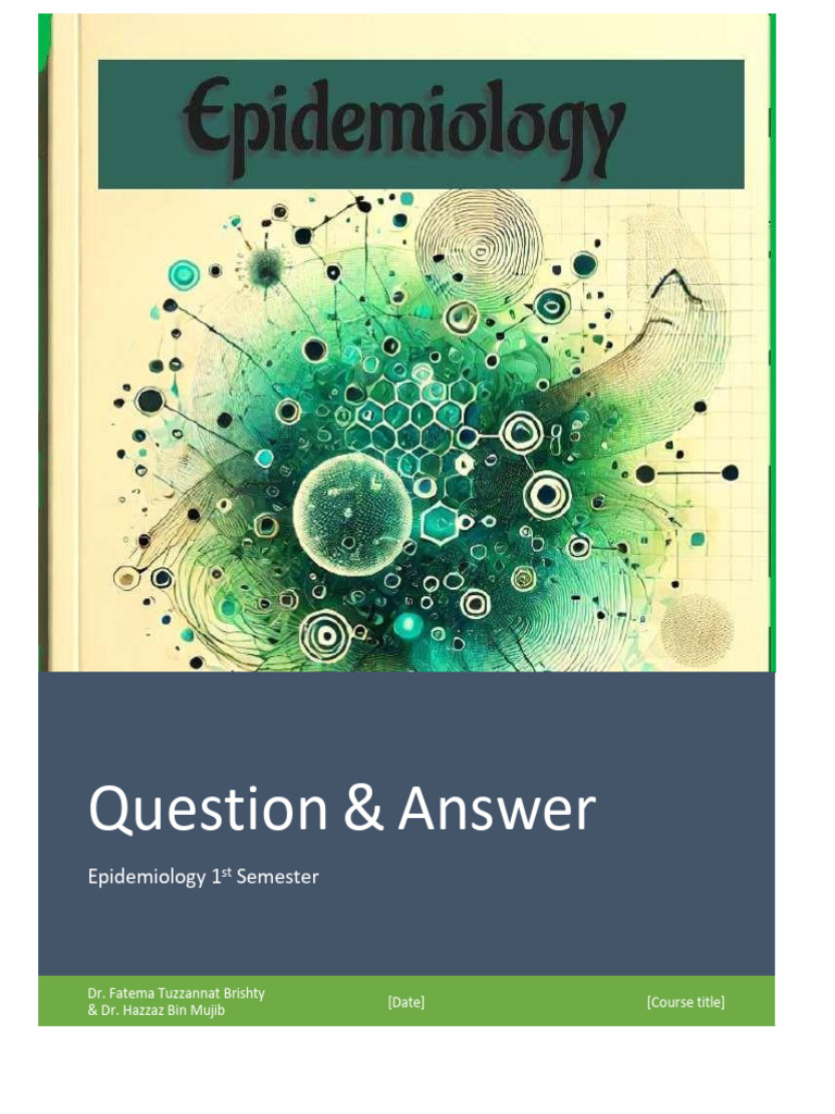 Epidemiology 1st Semester Updated | PDF | Cohort Study | Epidemiology