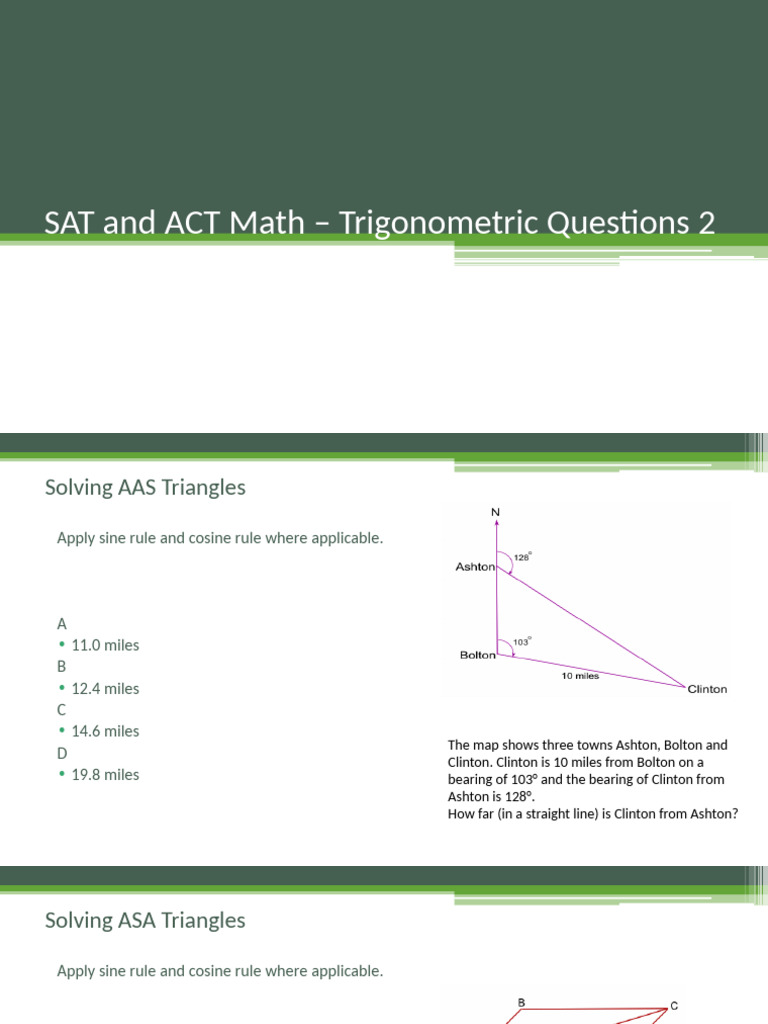 Trigonometry Questions 2 | PDF