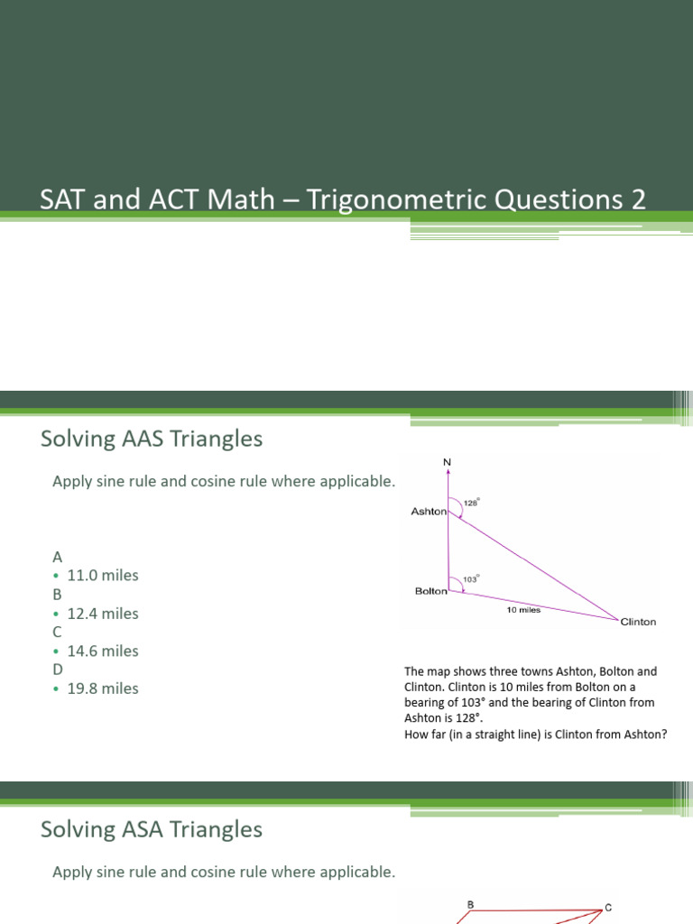 Trigonometry Questions 2 | PDF