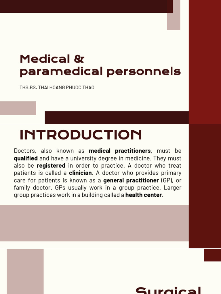 3 - Medical Paramedical Professionals | PDF | Dentistry | Dentist