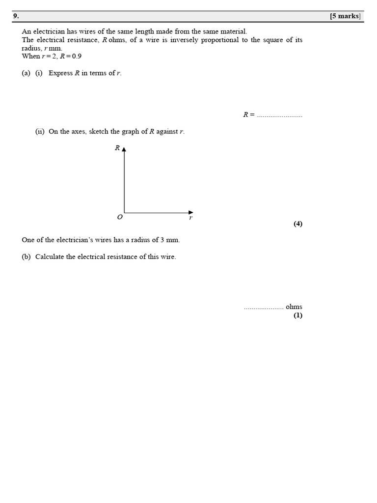 Direct and Inverse Proportion Practice Questions 30251 - p08 | PDF