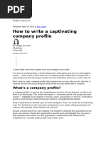 Comprehensive Company Profile Template | PDF