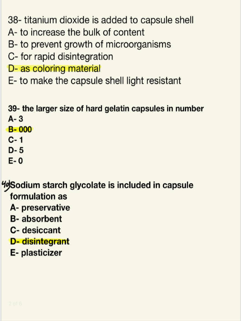 MCQ - Pharma Technology | PDF