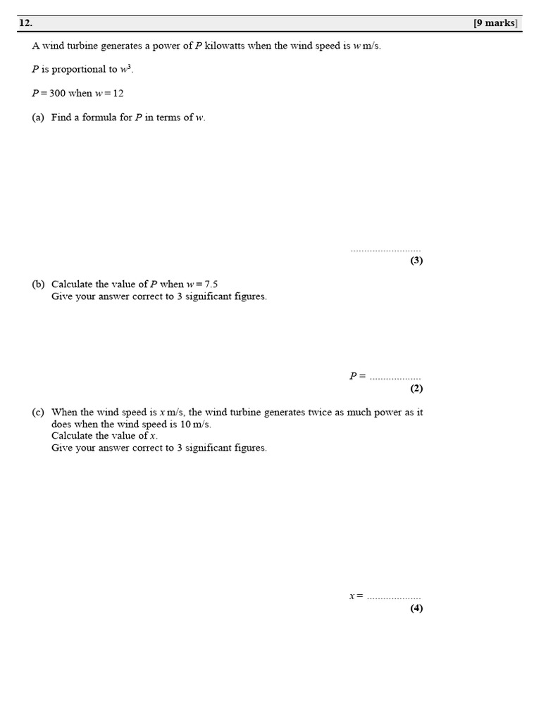 Direct and Inverse Proportion Practice Questions 30251 - p11 | PDF