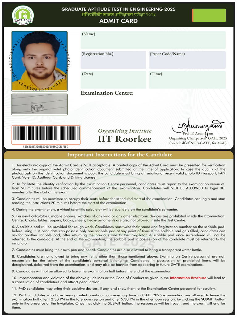 EC25S65021242_AdmitCard | PDF