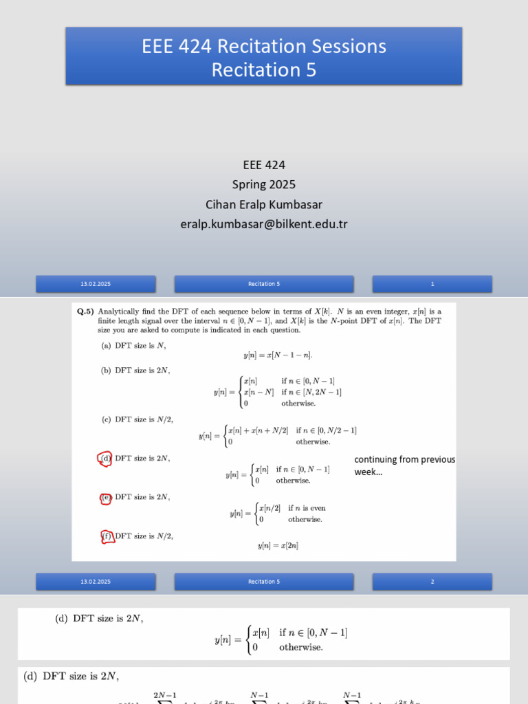 Recitation Slides 5 | PDF
