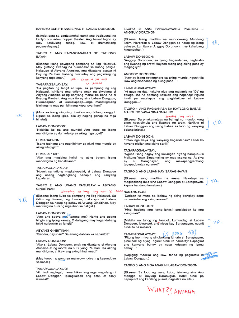 KARILYO SCRIPT 1 | PDF