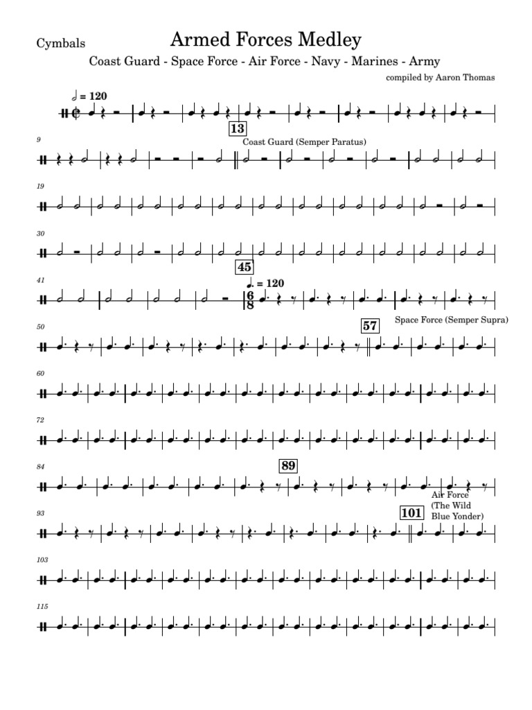 Armed Forces Medley 2024 Sept 30 #2-Cymbals | PDF | United States ...