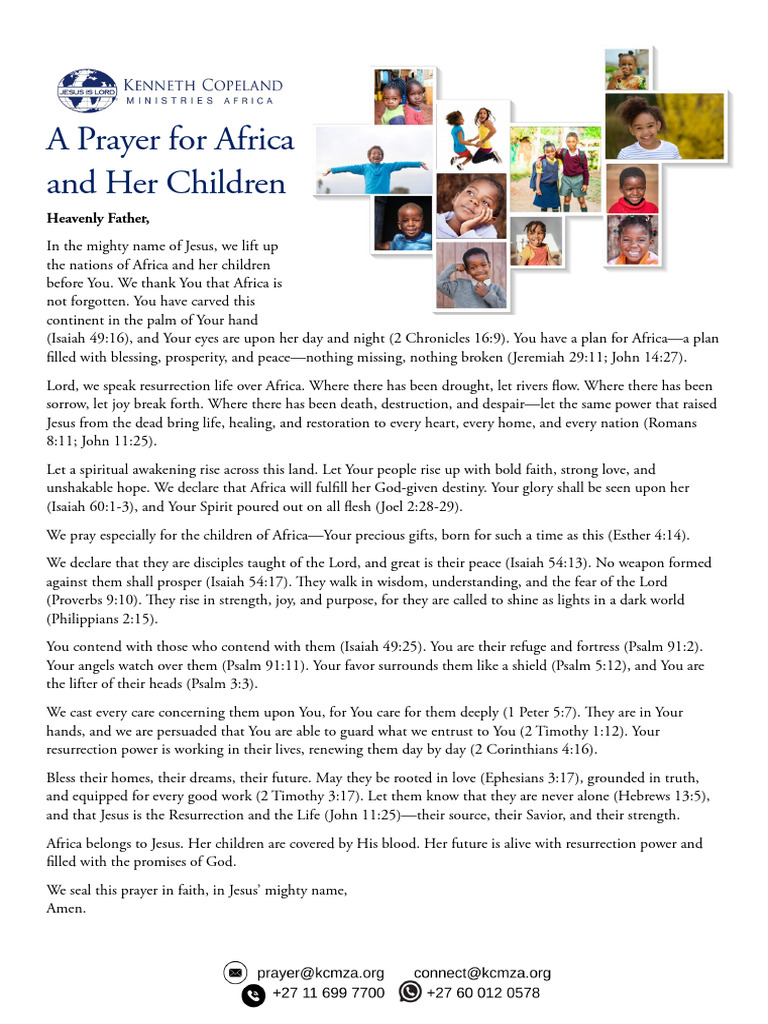 Prayer_For_Africa_and_Her_Children | PDF | Jesus | Prayer