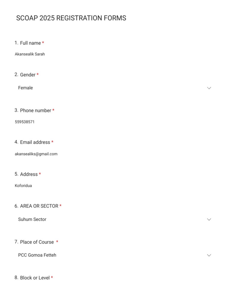 Scoap 2025 Registration Forms | PDF