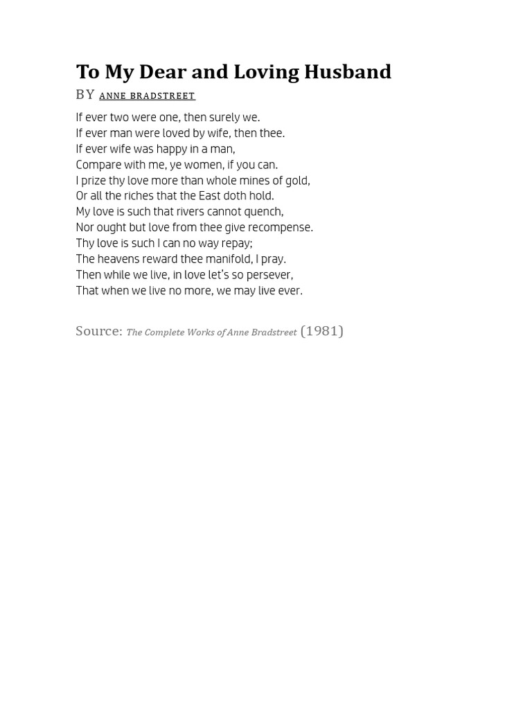 To My Dear and Loving Husband | PDF