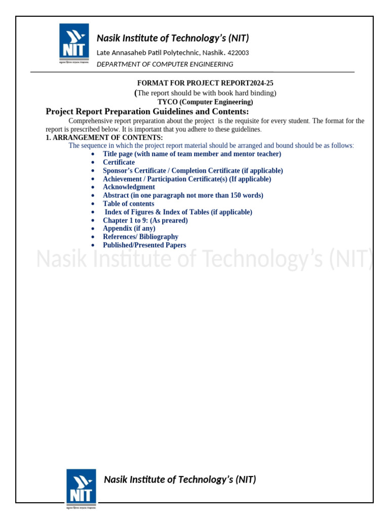 Project Report Format Updated For Ay 2024-25 | PDF | Internet Of Things ...