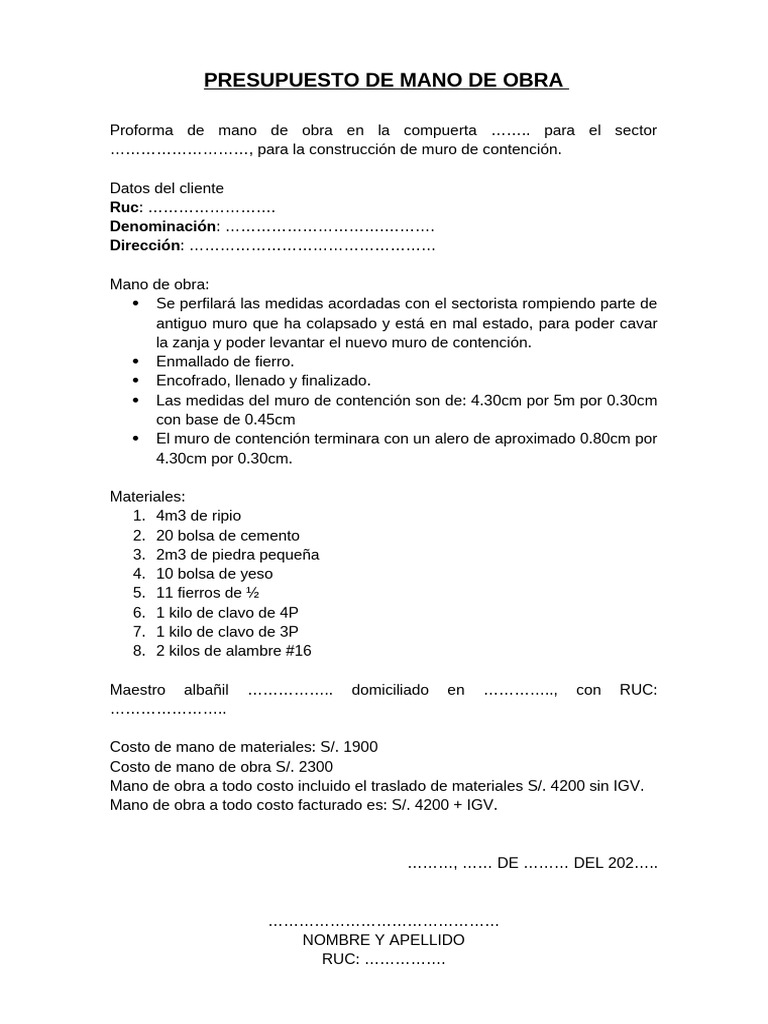 proforma 3 | PDF