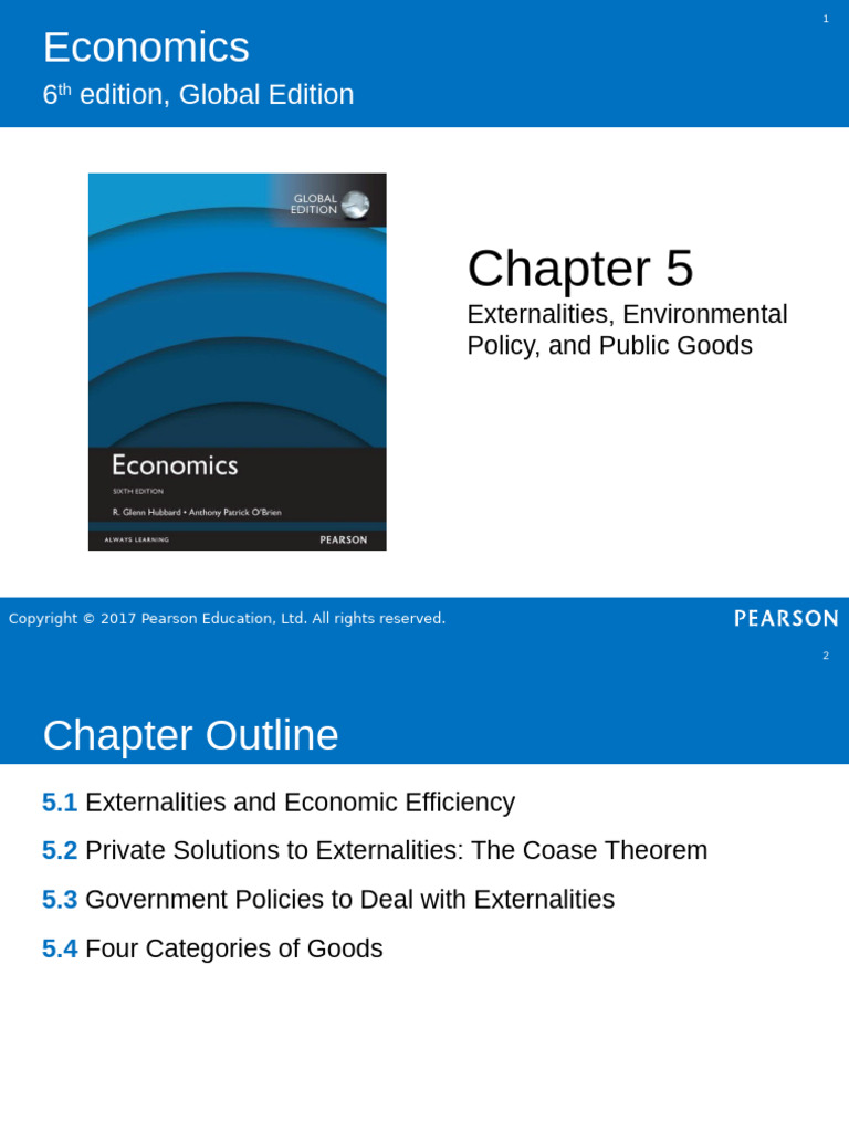 Ch05 Externalities Enviromental Policy and Public Goods | PDF ...