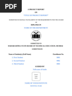 College Project Report Template | PDF