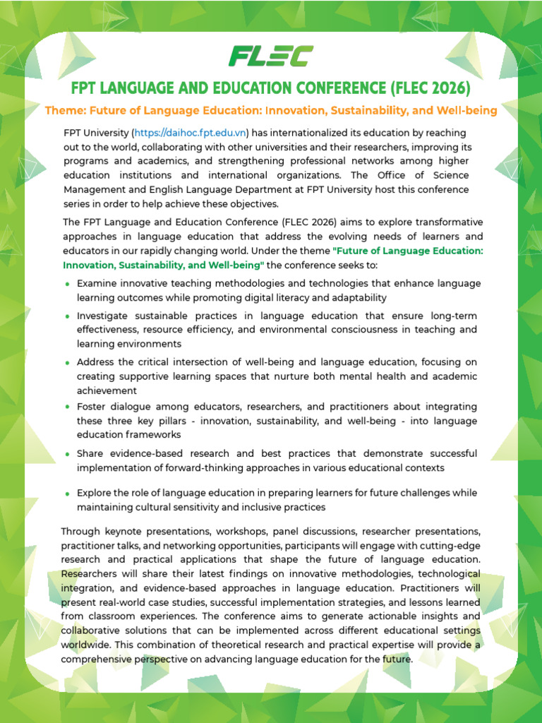 FLEC 2026: Future of Language Education | PDF | Language Education ...