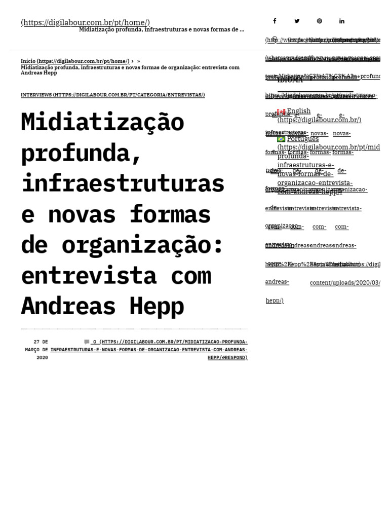 Entrevista Andreas Hepp | PDF | Mídia de massa | Jornalismo