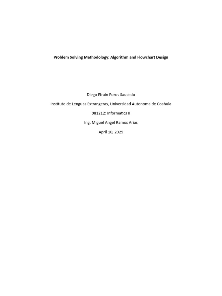 Problem Solving with Algorithms & Flowcharts | PDF | Division ...