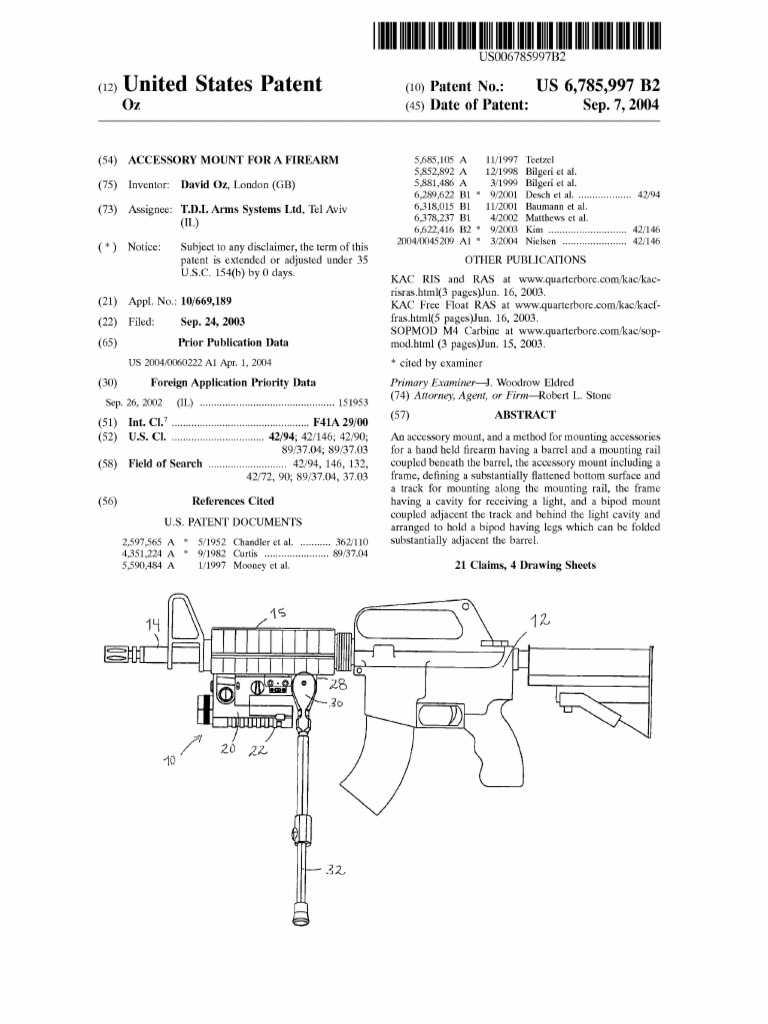 TDI Arms Systems Ofek 3 Patent | PDF | Laser | Switch