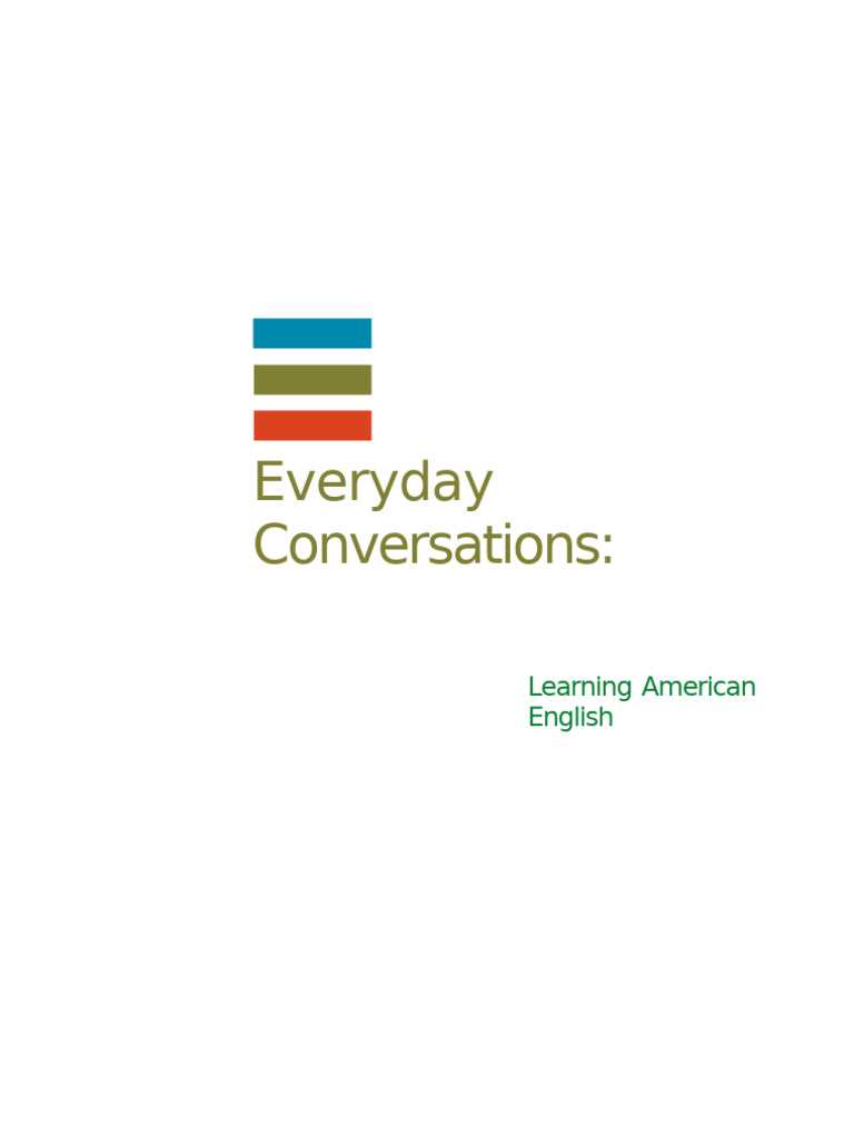 Everyday Conversations in American English | PDF | Stress (Linguistics ...