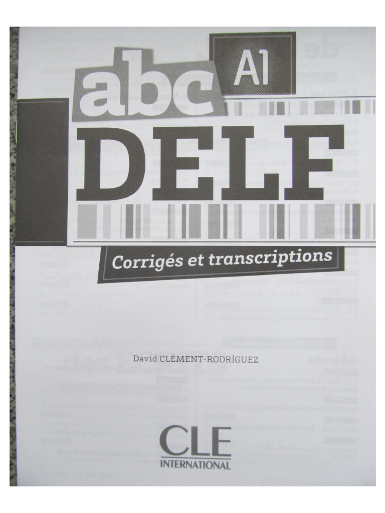 Corriges ABC DELF A1 | PDF