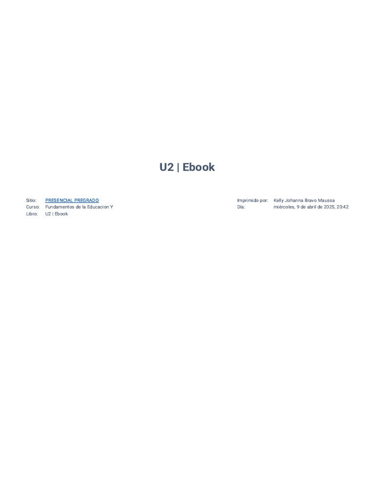 U2 _ eBook _ Presencial (1) | PDF | Enseñando | Constructivismo (filosofía de la educación)