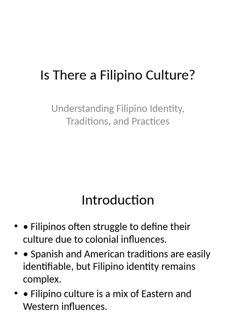 Filipino Culture Presentation | PDF