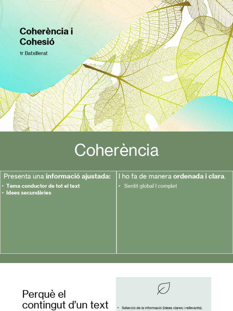 Coherència I Cohesió | PDF