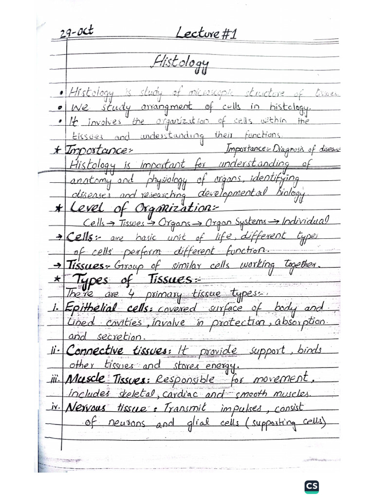 Histology Lecture 1 12 | PDF