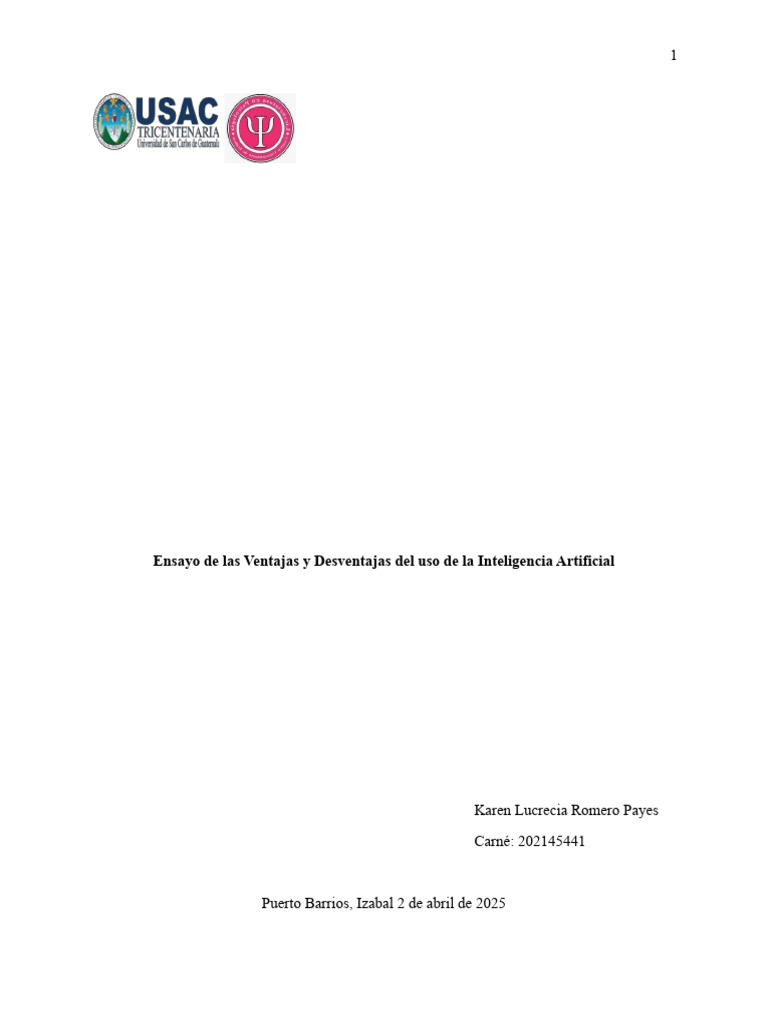 Ventajas y Desventajas de la IA en Educación | PDF | Inteligencia ...