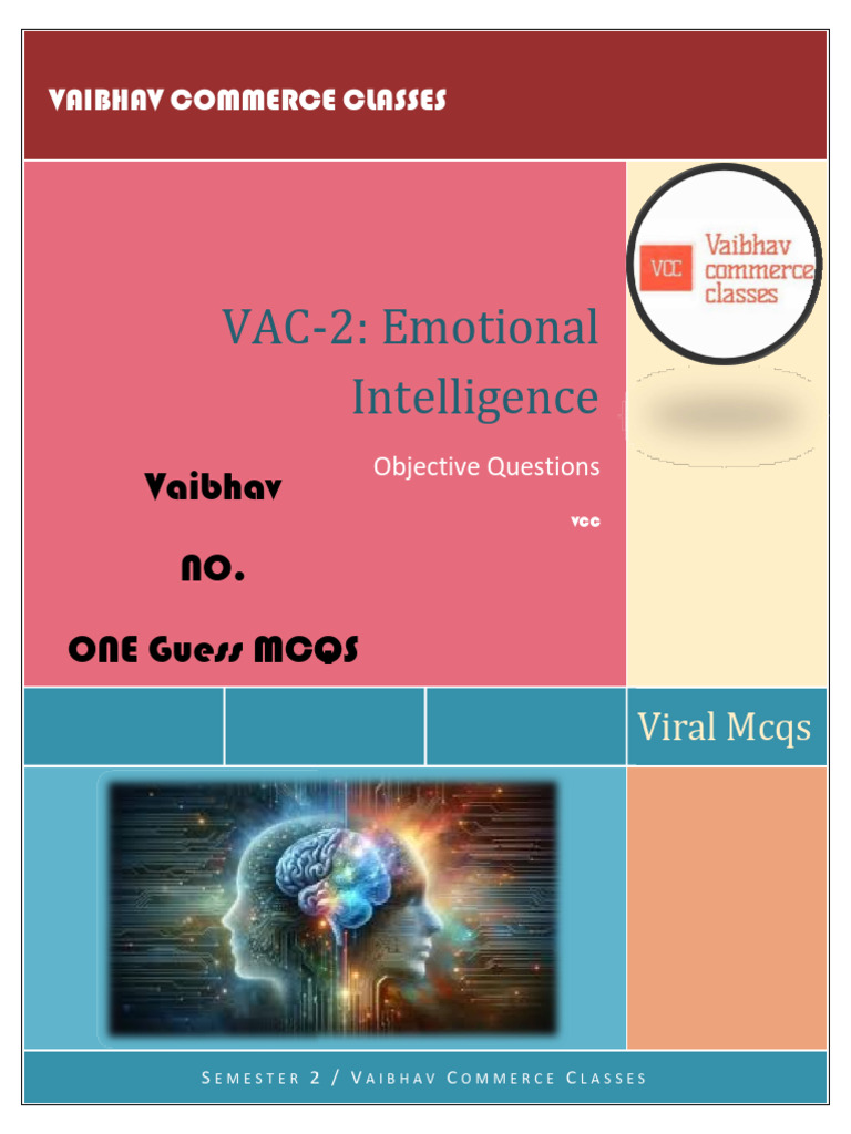 Emotional Intelligence 70 Vvi Mcqs | PDF