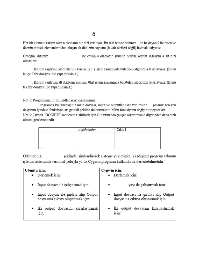 Algoritmalar Ödev 1 | PDF