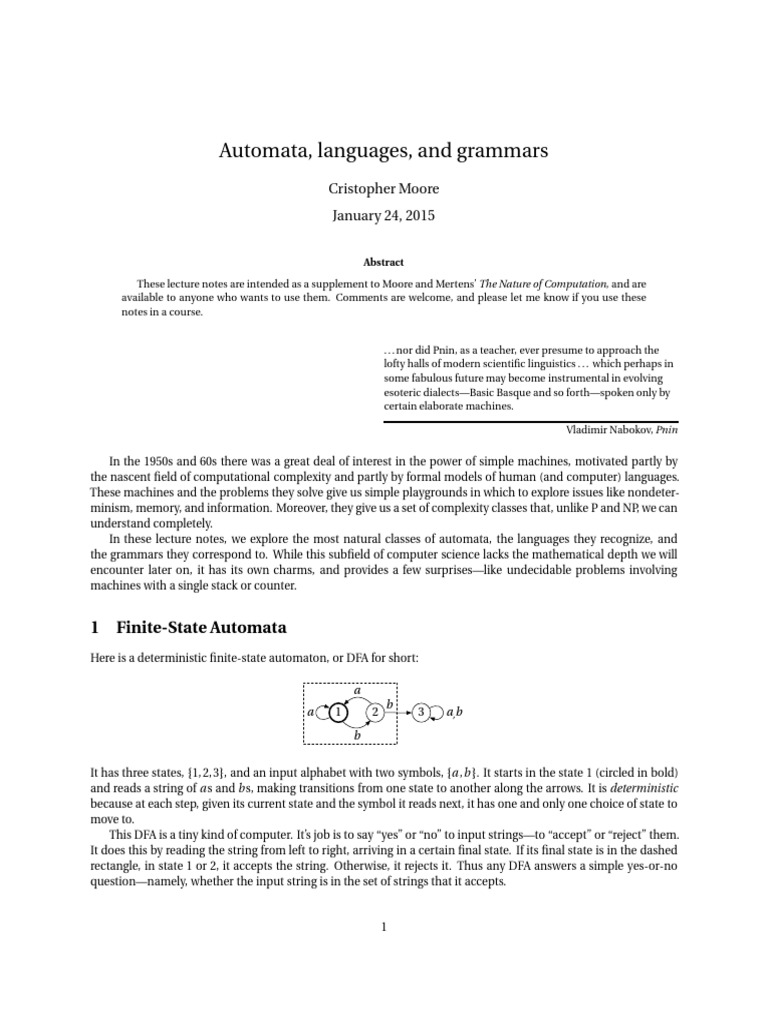 Automata and Regular Languages Explained | PDF | Mathematics ...