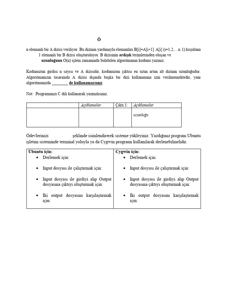 Algoritmalar ödev 4 soru 1 | PDF