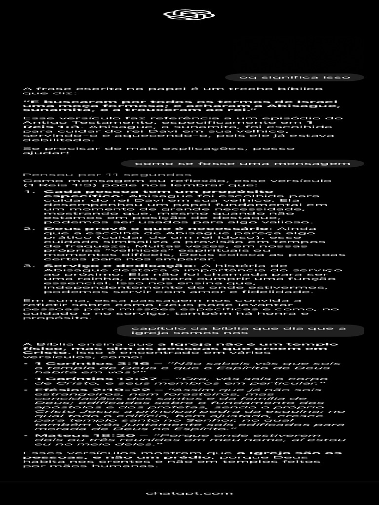 Significado Versículo Bíblico | PDF