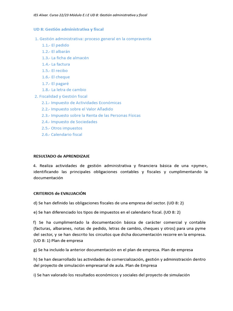 Ud 8 Eie | PDF | Cheque | Factura