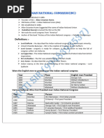 Key INC Sessions and Presidents | PDF | Indian National Congress ...