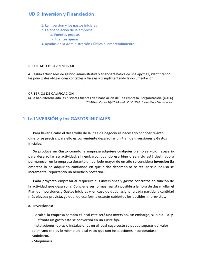 Ud 6 Eie | PDF | Interés | Préstamos