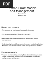 Reason, J (2000) - Human Error - Model and Management | PDF ...