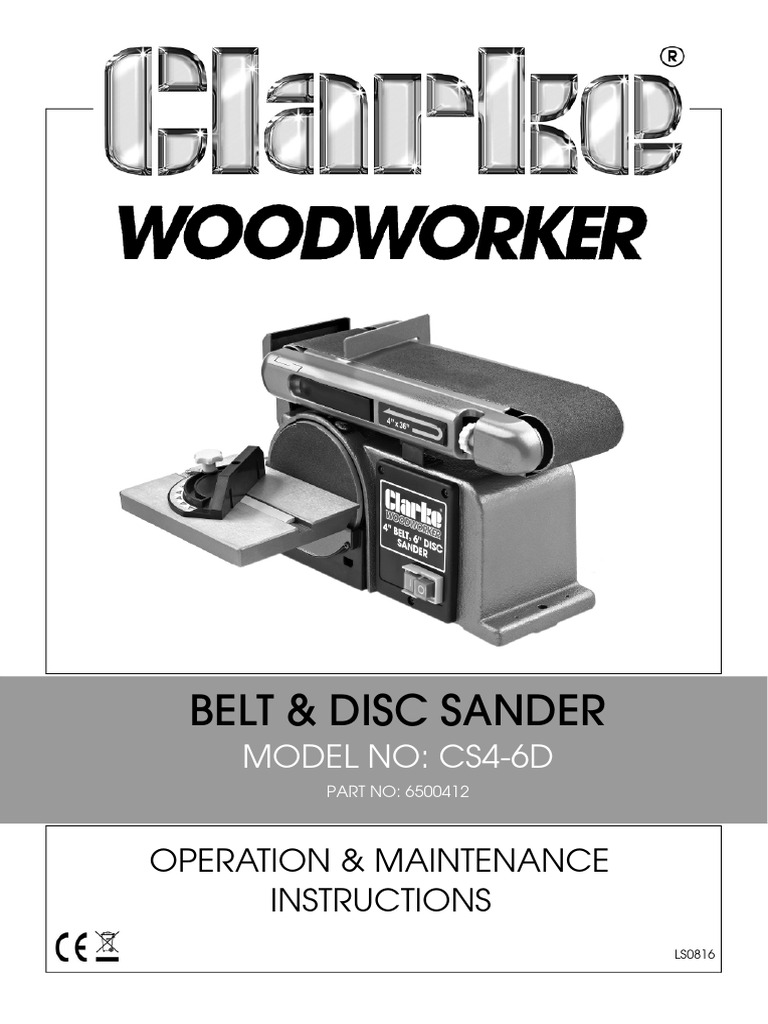 Clarke CS4 belt and disc sander | PDF | Belt (Mechanical) | Screw