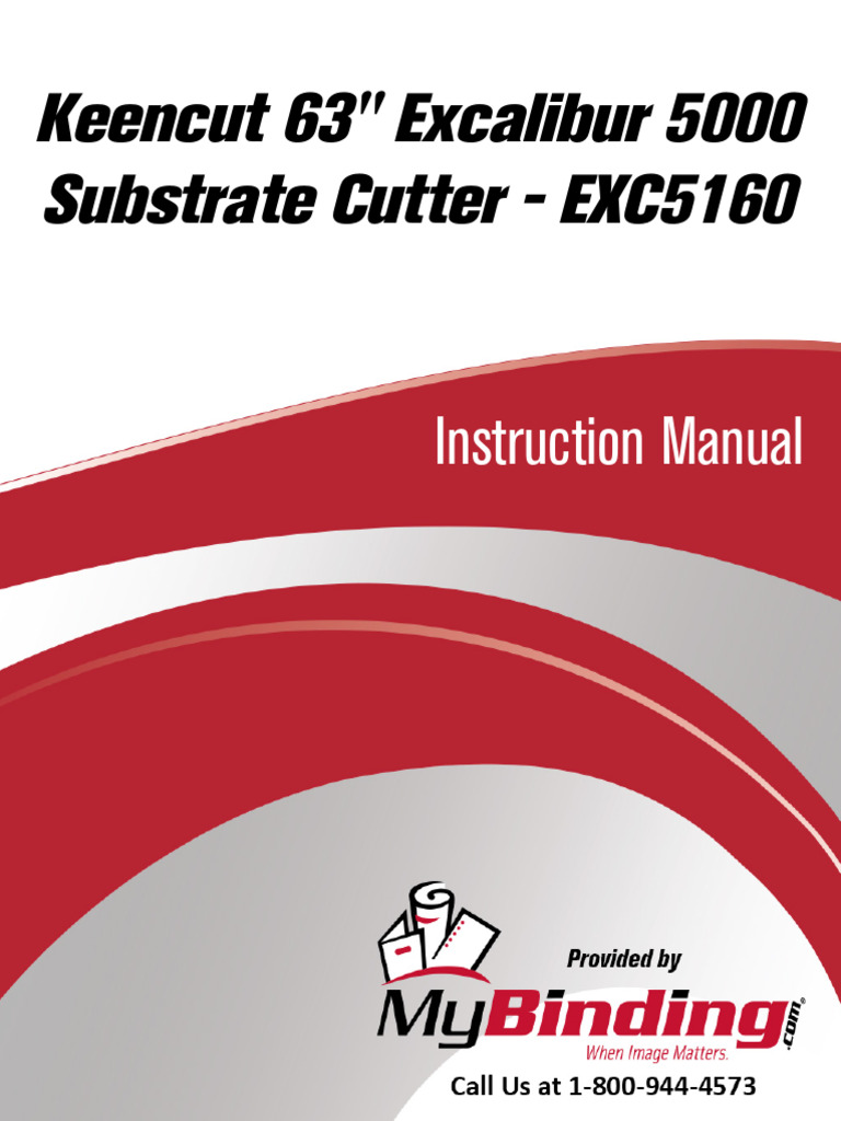 Keencut Excalibur 5000 Cutter Manual | PDF | Screw | Nut (Hardware)