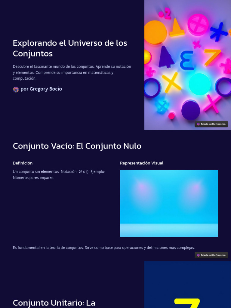 Explorando El Universo de Los Conjuntos | PDF | Conjunto (Matemáticas ...