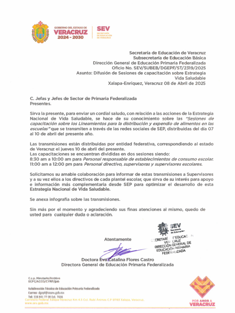 Oficio Sev Abril 2319-2025 | PDF